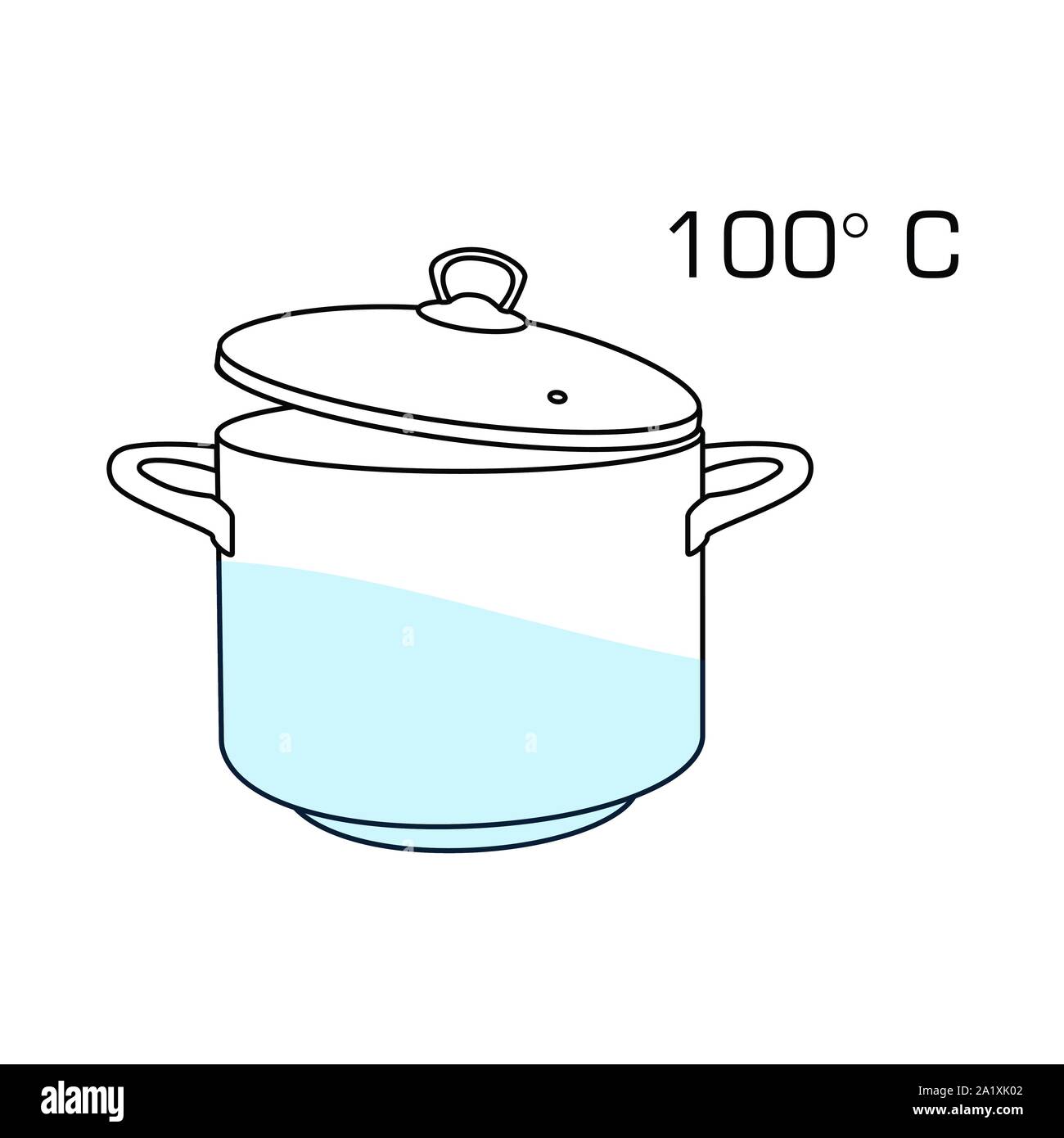 Cooking pan, pot isolated on white background Stock Vector Image & Art ...