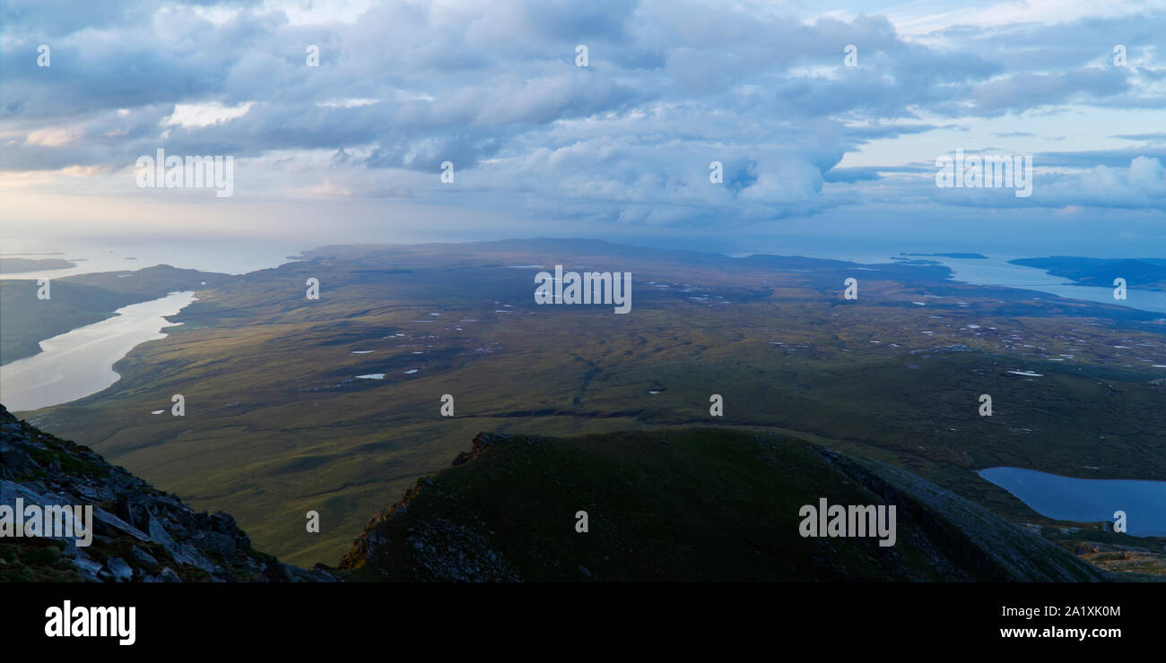 A Mhoine peninsula from summit of Ben Hope, Sutherland Stock Photo - Alamy