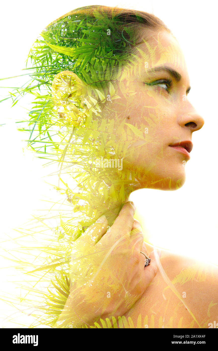 Double exposure with an ecological concept showcasing the beautiful ...