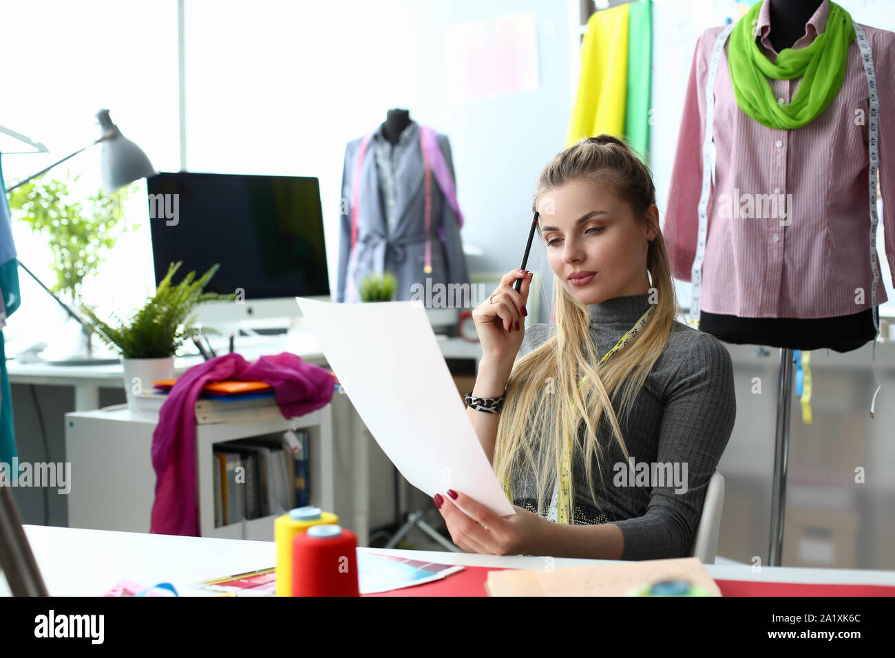 Creating Clothes Design Process and Sewing Concept Stock Photo - Alamy