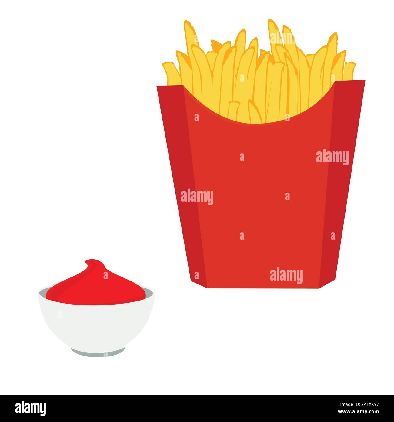 French Fries With Ketchup Clipart