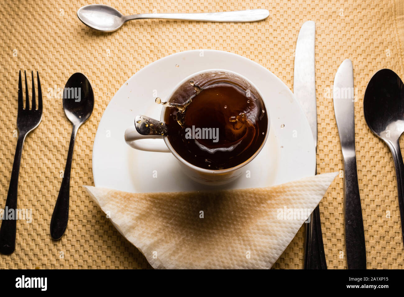 Tea set aerial hi-res stock photography and images - Alamy