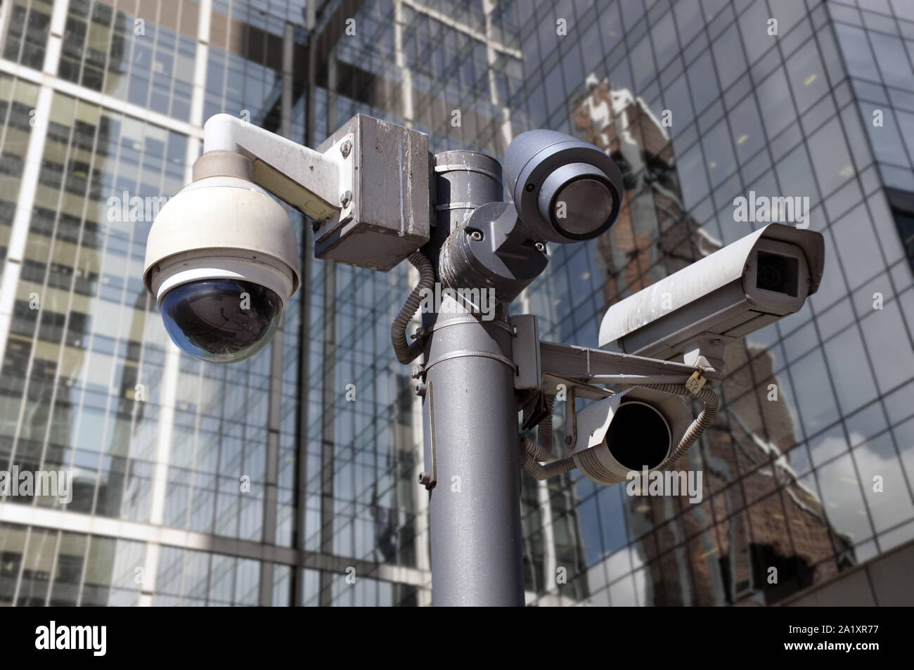 closed circuit camera Multi-angle CCTV system against the backdrop of a ...
