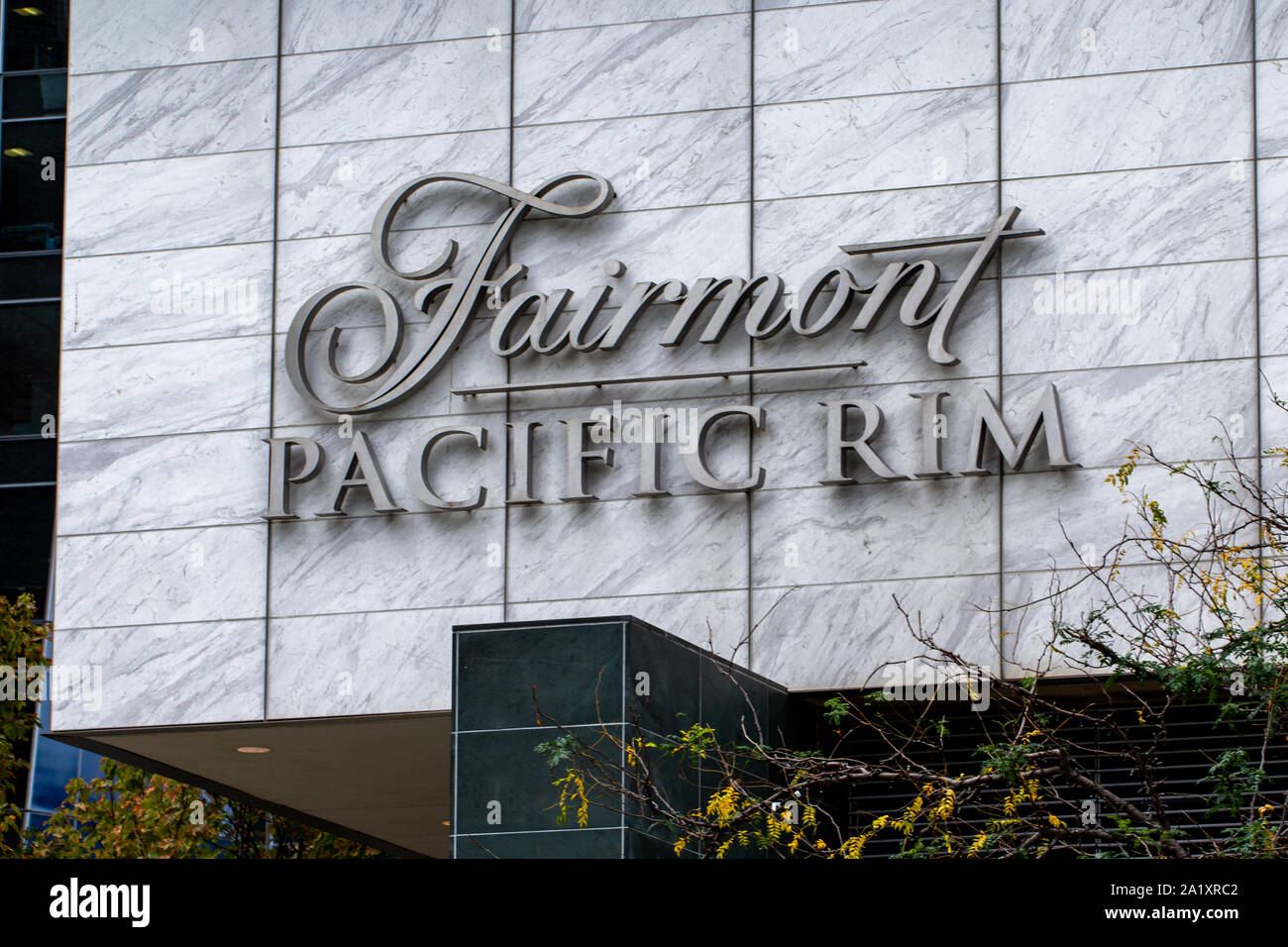 Fairmont Pacific Rim - A luxury hotel in downtown Vancouver Stock Photo ...