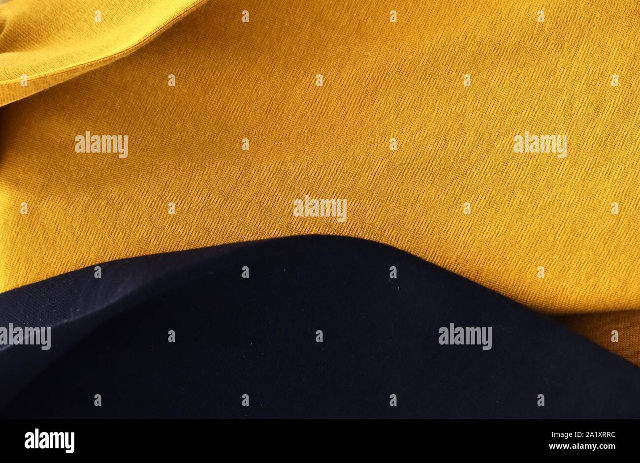 Colorful detailed fabric textures of different cloth types in a close ...