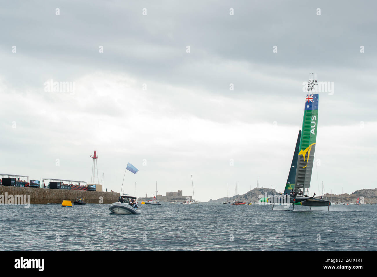 The Australia Team F50 catamaran in action. Race Day 3. The final ...