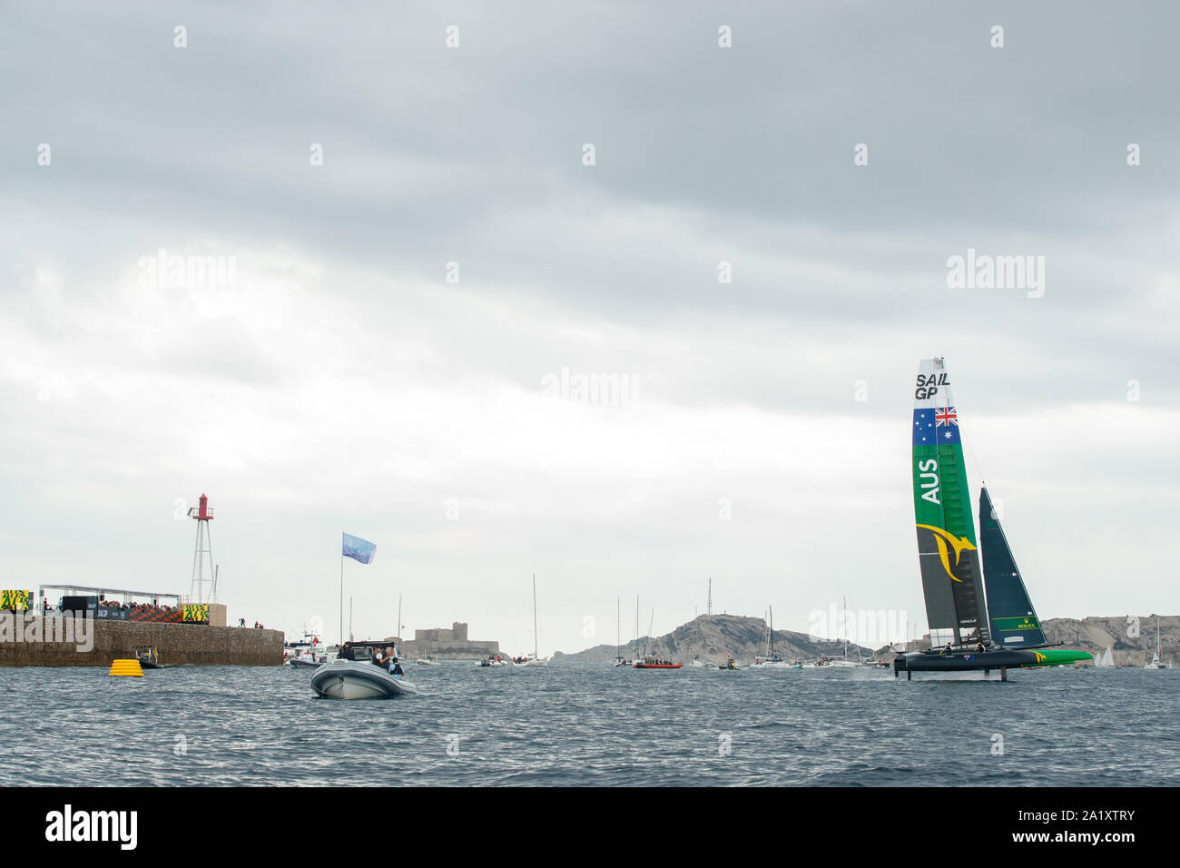 The Australia Team F50 catamaran in action. Race Day 3. The final ...