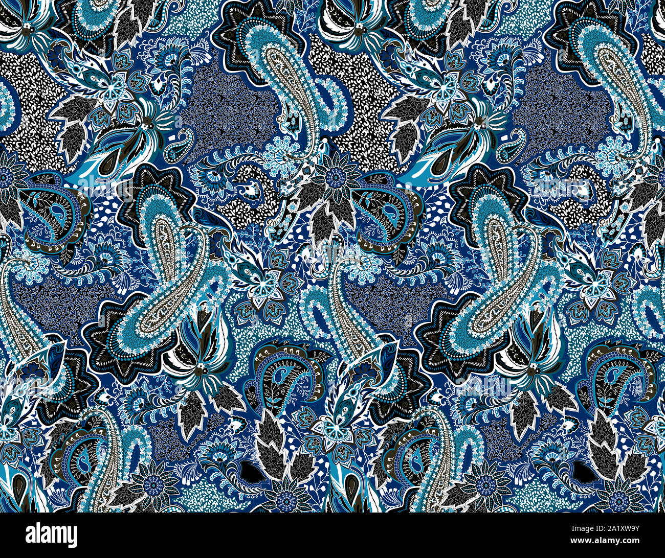 Seamless ethnic paisley pattern. Fashion print for clothes Stock Photo ...