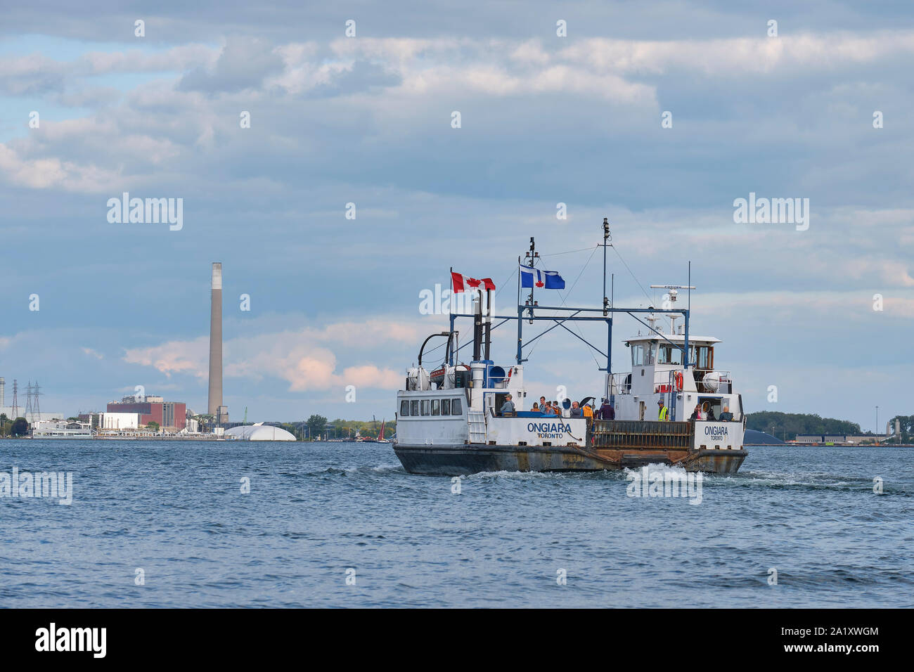 The Toronto Islands ferry Ongiara heads back to the mainland Toronto ...