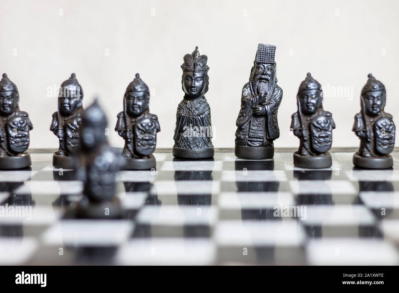 Chess game. Leadership and competition concept Stock Photo - Alamy