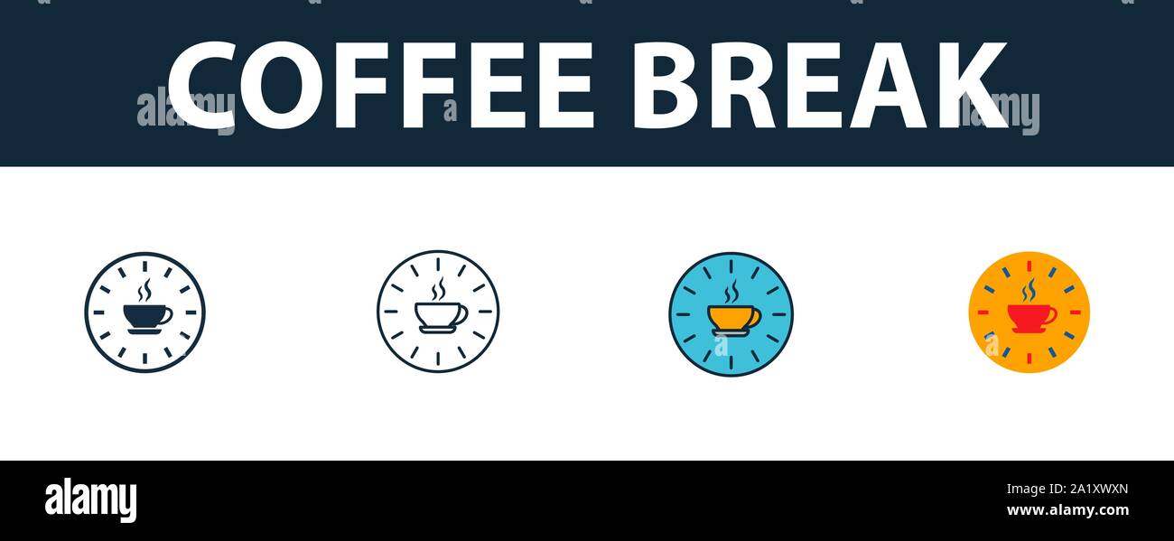 Coffee Break icon set. Premium symbol in different styles from ...