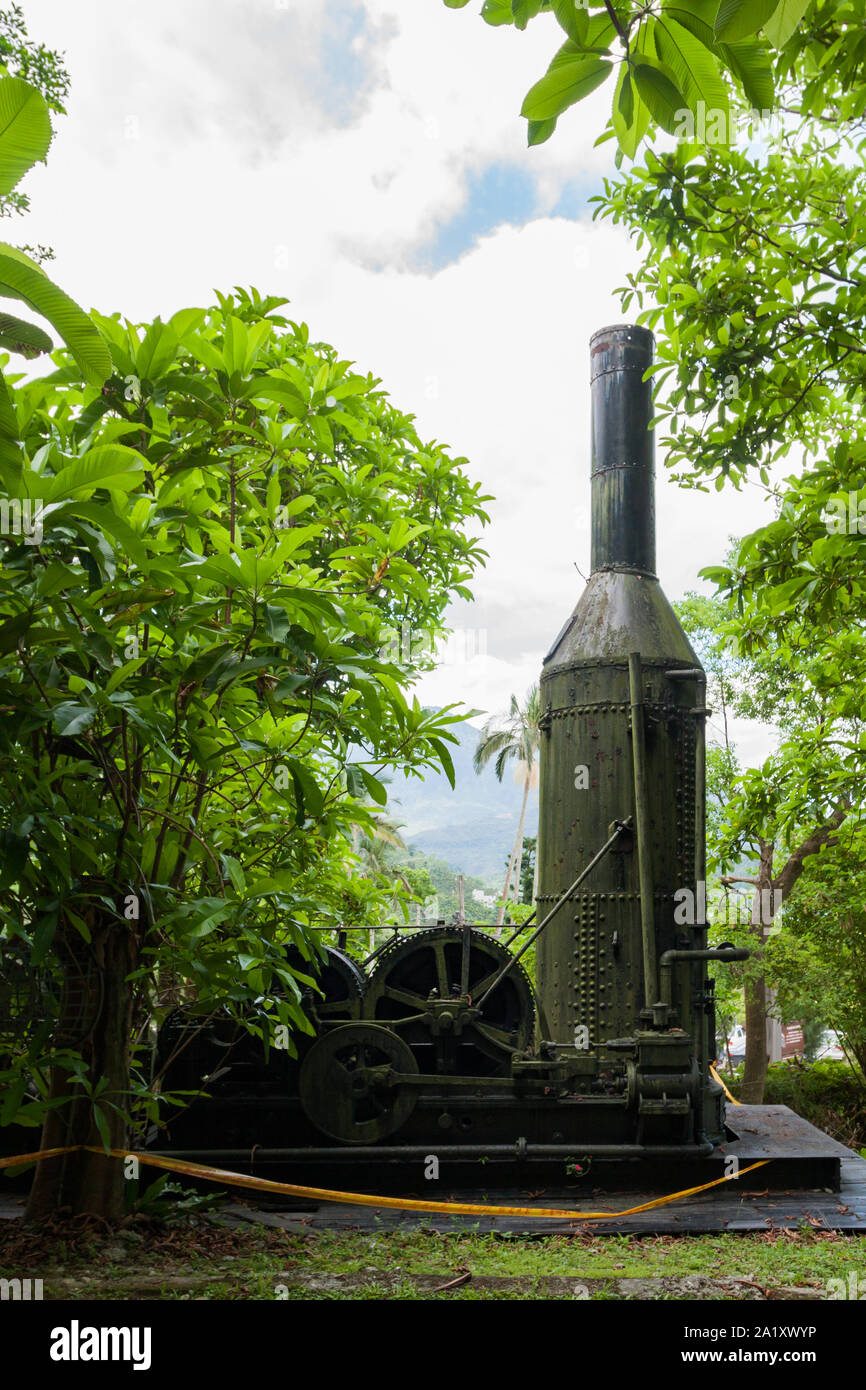 Old steam donkey engine, aka steam-powered winch, logging engine, built ...