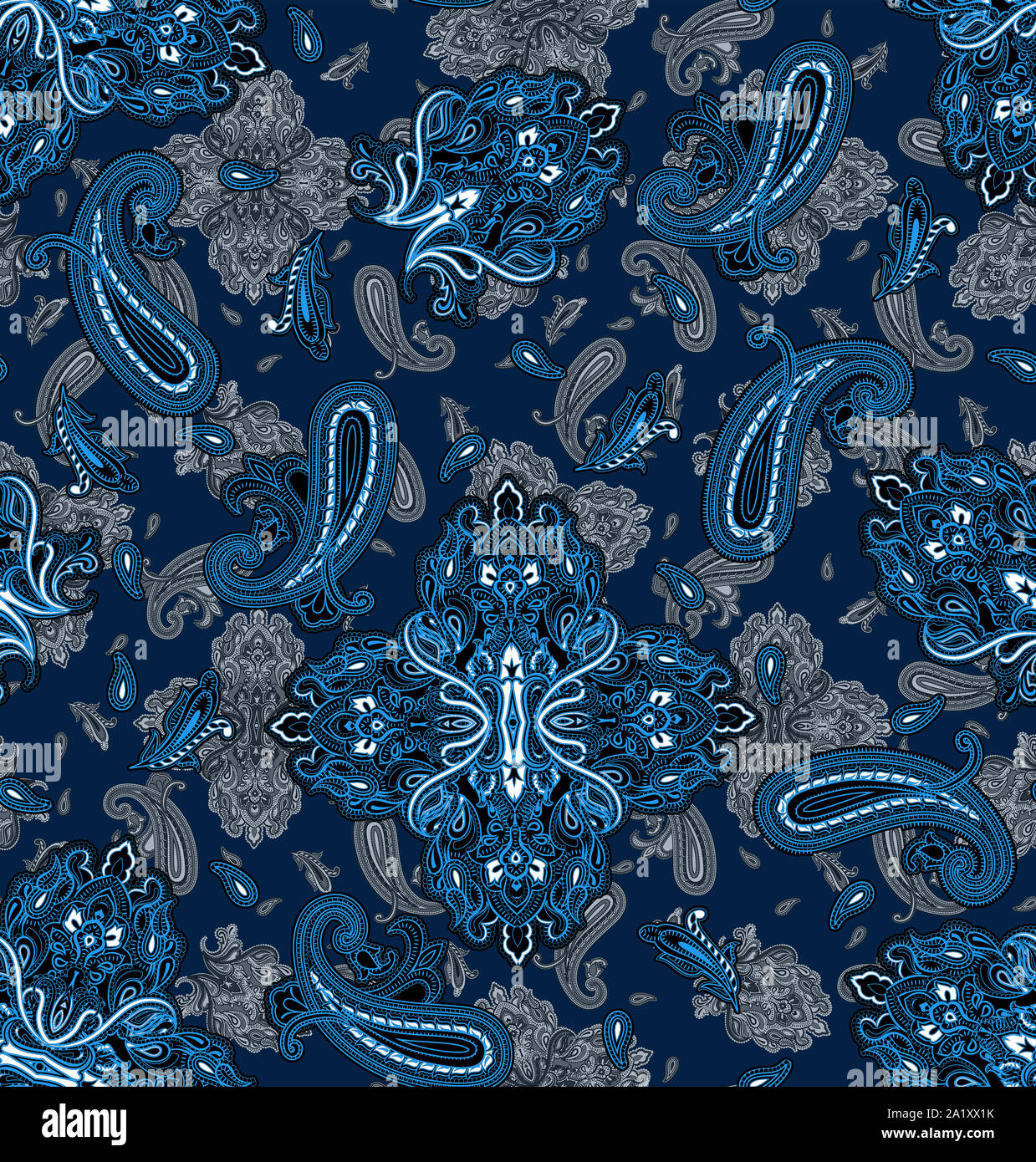 Seamless ethnic paisley pattern. Fashion print for clothes Stock Photo ...