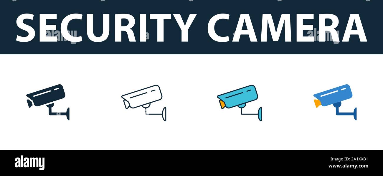 Security Camera icon set. Premium symbol in different styles from ...
