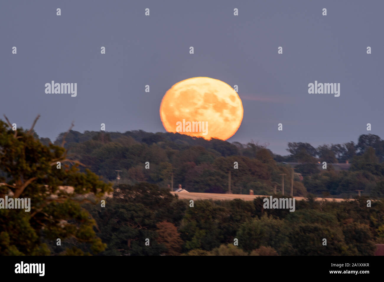 Full moon rising on Friday 13th Stock Photo - Alamy