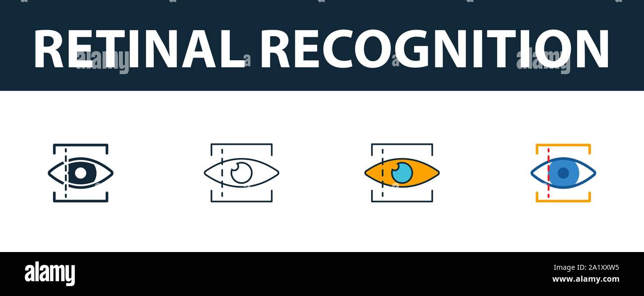 Retinal Recognition icon set. Premium symbol in different styles from ...