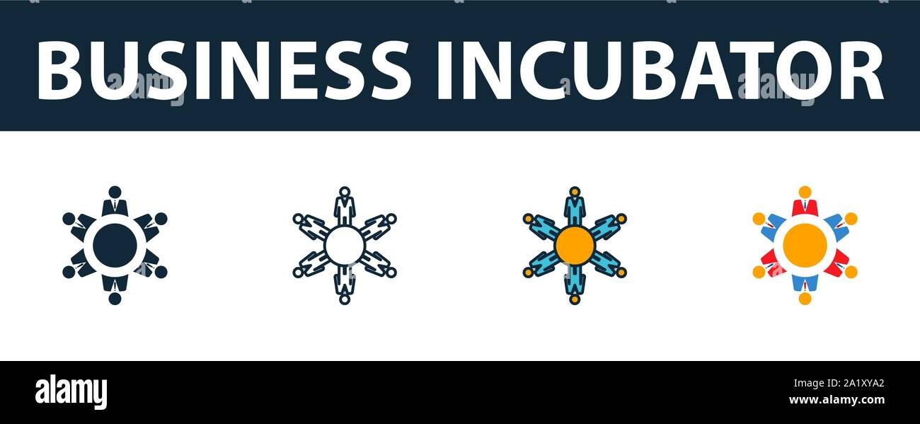 Business Incubator icon set. Premium symbol in different styles from ...