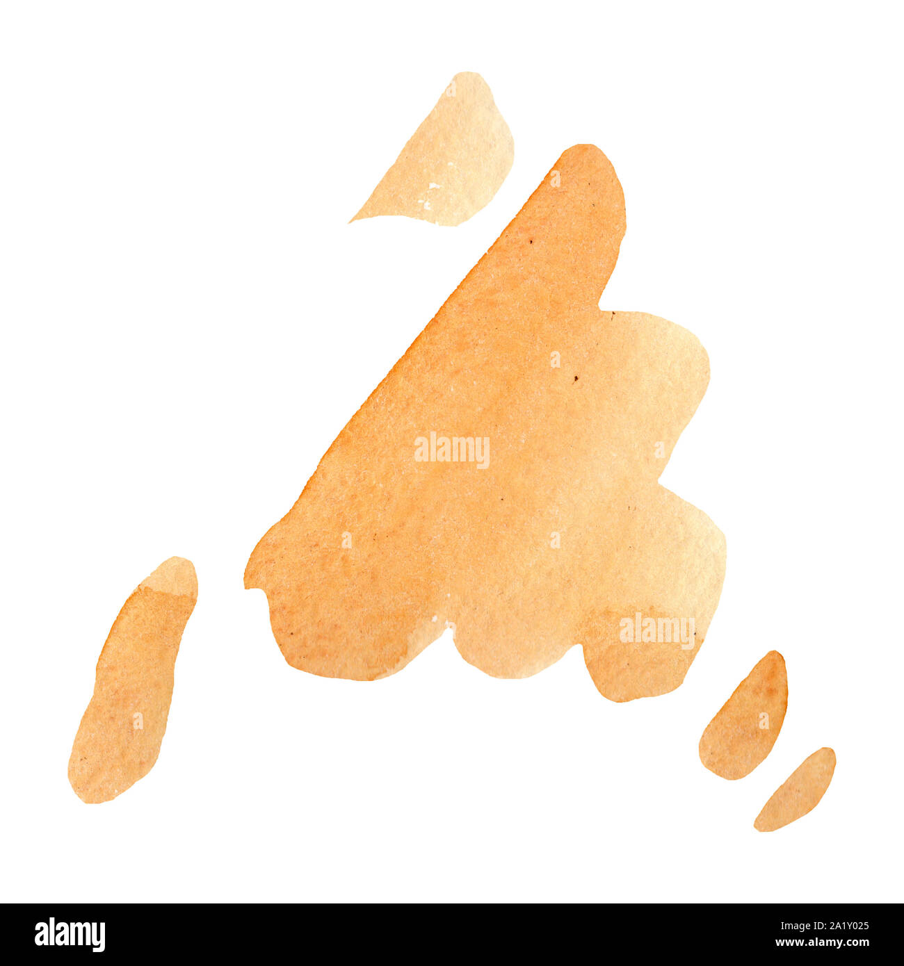 Abstract watercolor paper splash shapes isolated drawing. Illustration ...