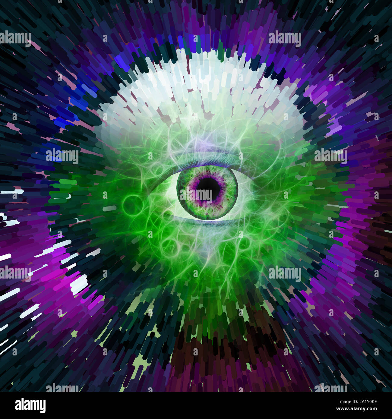 Crystal ball with all seeing eye Stock Photo - Alamy