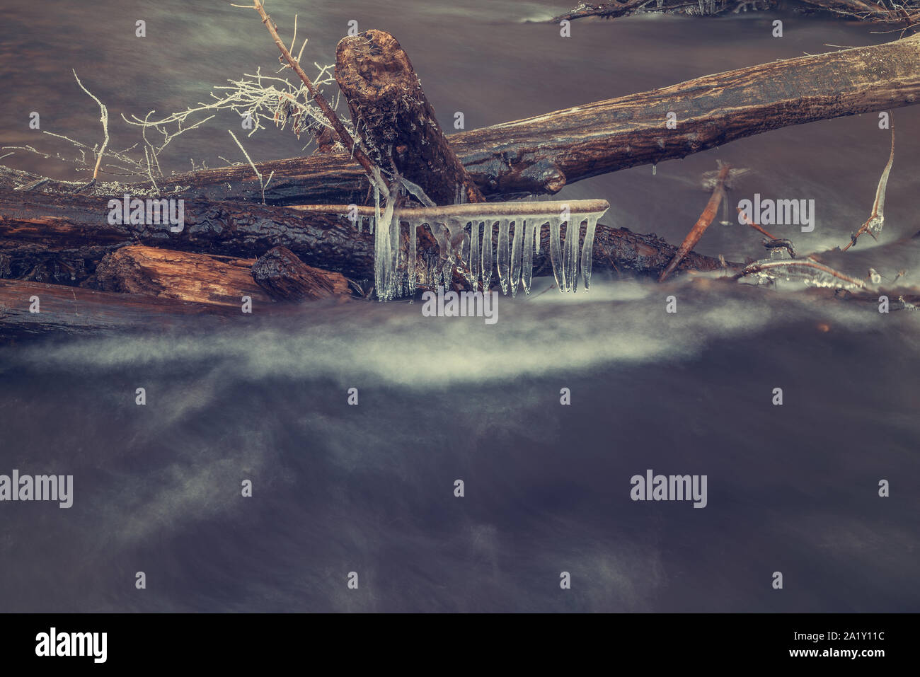 Long beautiful icicles on hi-res stock photography and images - Alamy