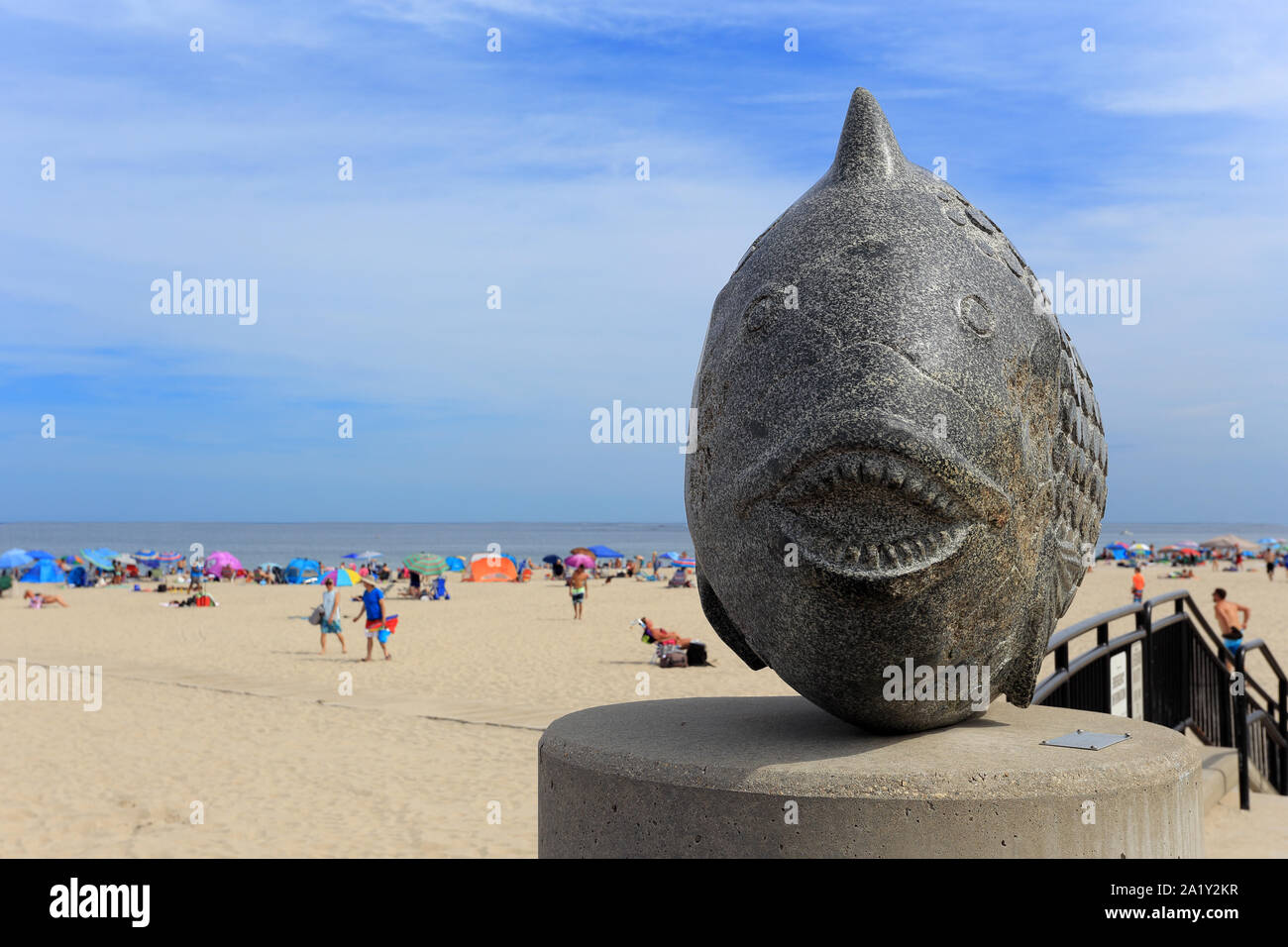 Fish sculpture Hampton Beach New Hampshire Stock Photo - Alamy