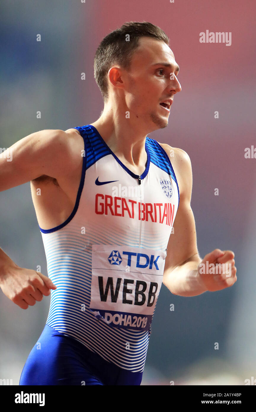 Great Britain's Jamie Webb during the 2nd heat of the 800 Metres Men's ...
