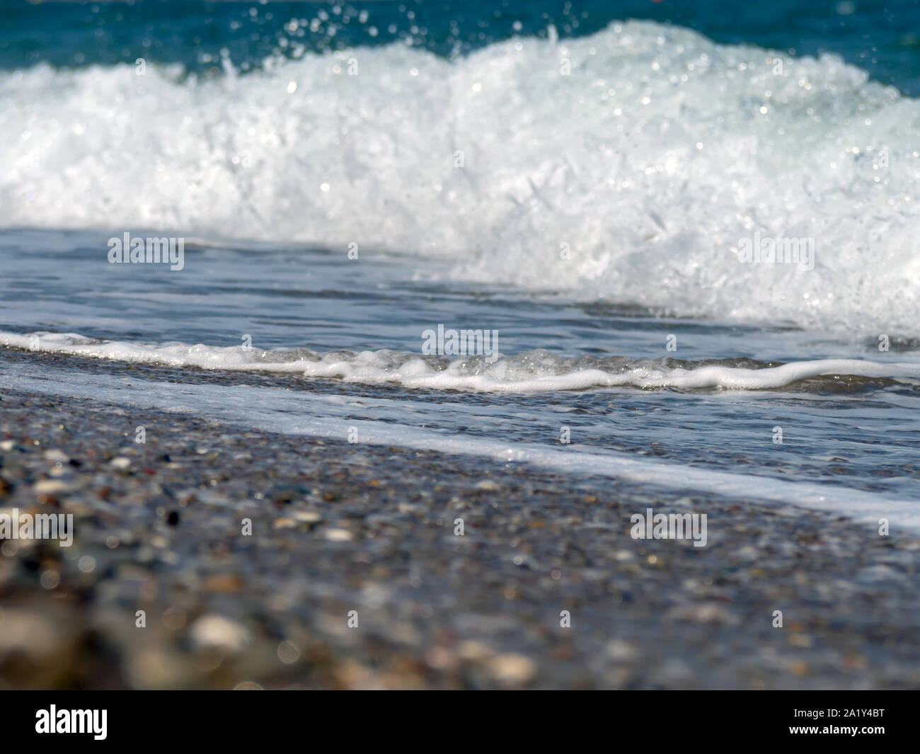 Pattern with blue sea stones beach on for concept design. Beautiful ...