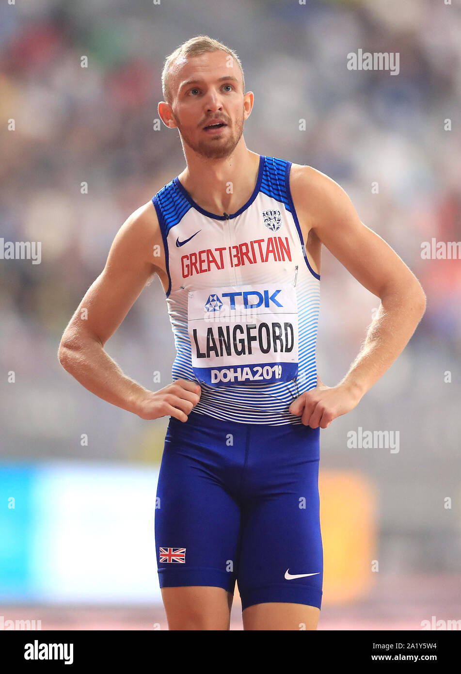 Great Britain's Kyle Langford during the 3rd heat of the 800 Metres Men ...