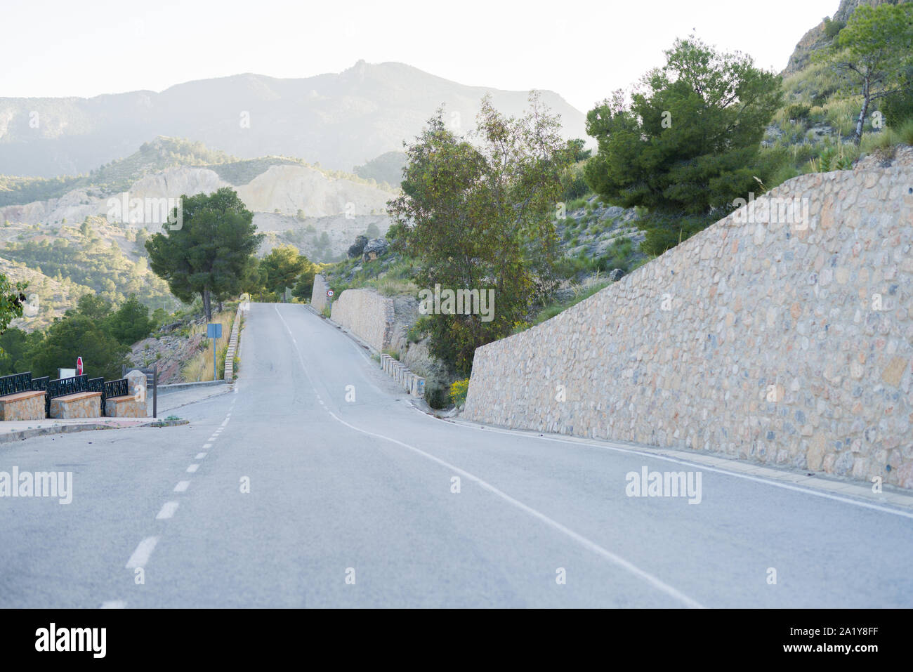Beautiful alpine landscape and contryside road Stock Photo - Alamy