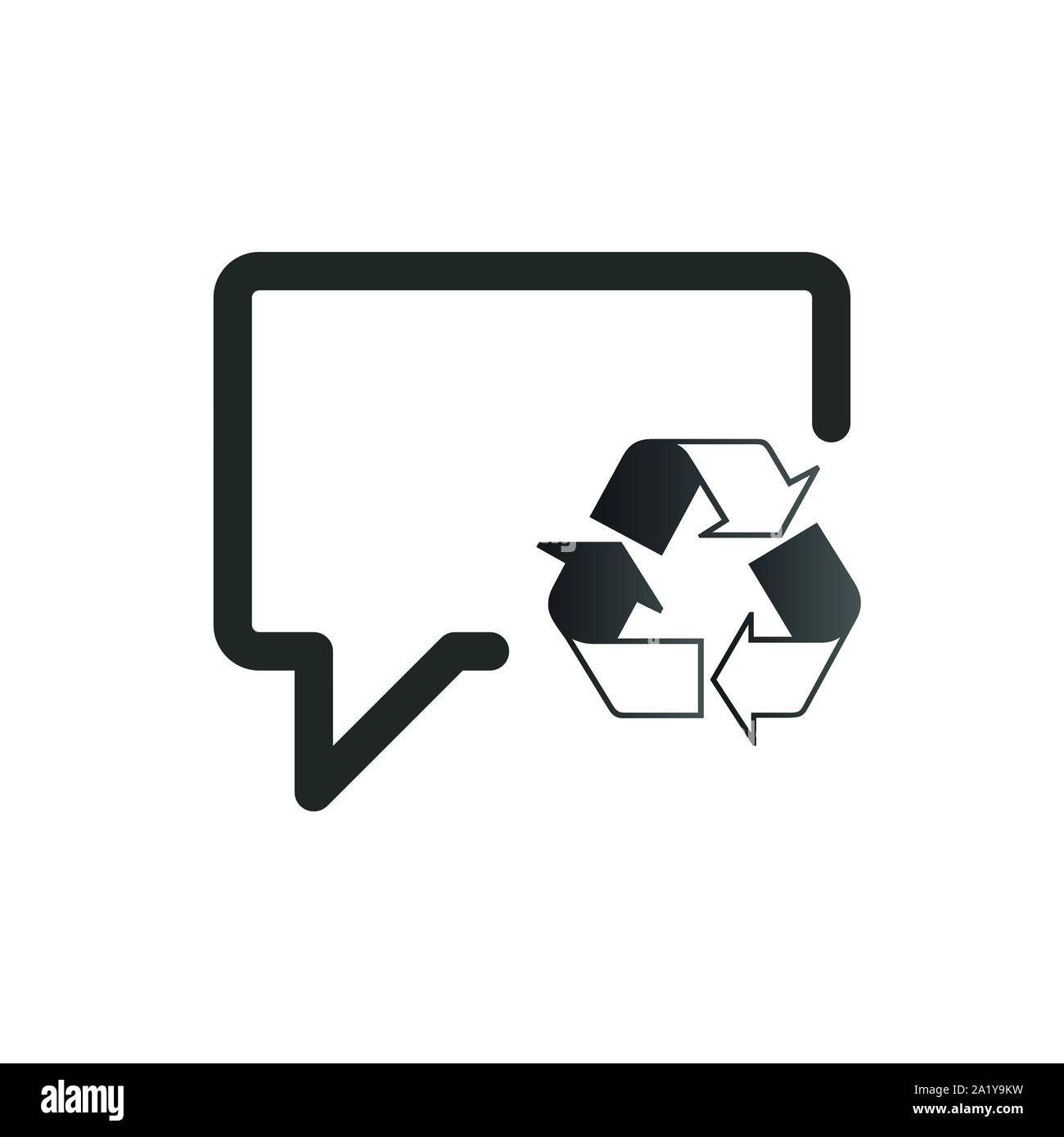 recycle chat bubble icon design. Stock Vector illustration isolated on ...