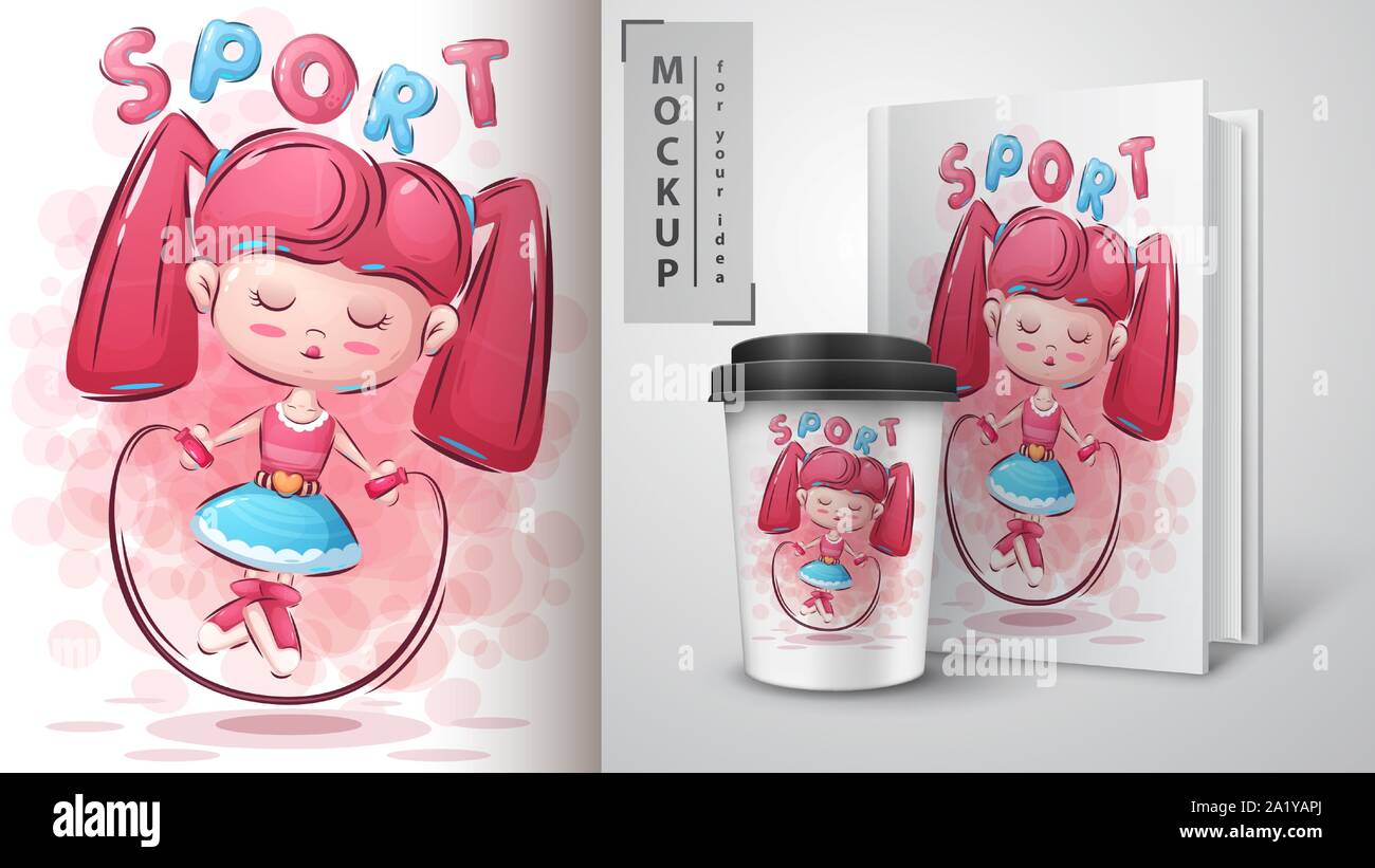 Girl poster Stock Vector Images - Alamy