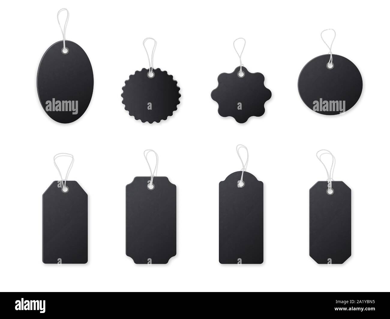 Black price tag realistic empty template set Stock Vector Image & Art ...