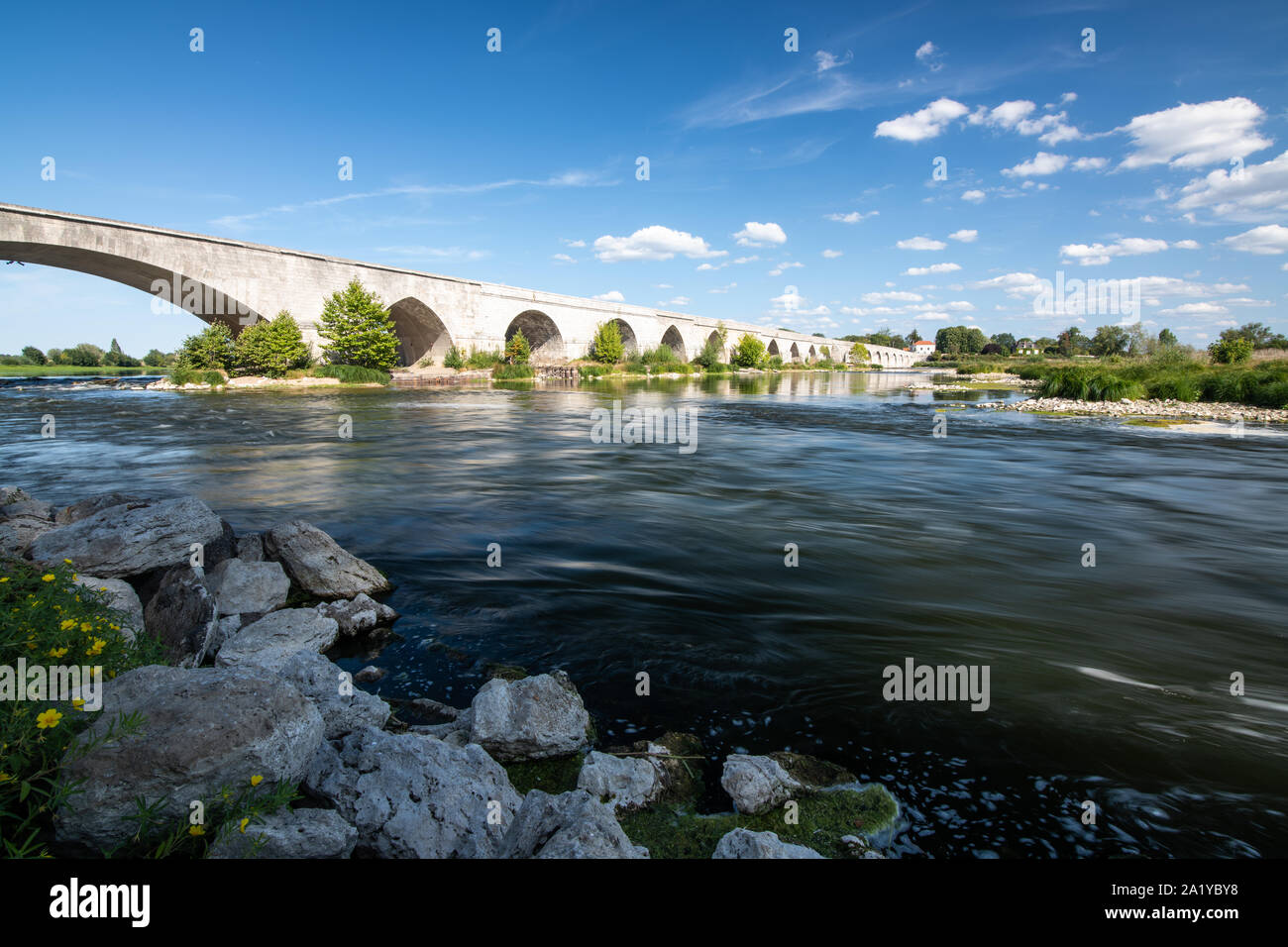 Bridge at Beaugency, France Stock Photo - Alamy
