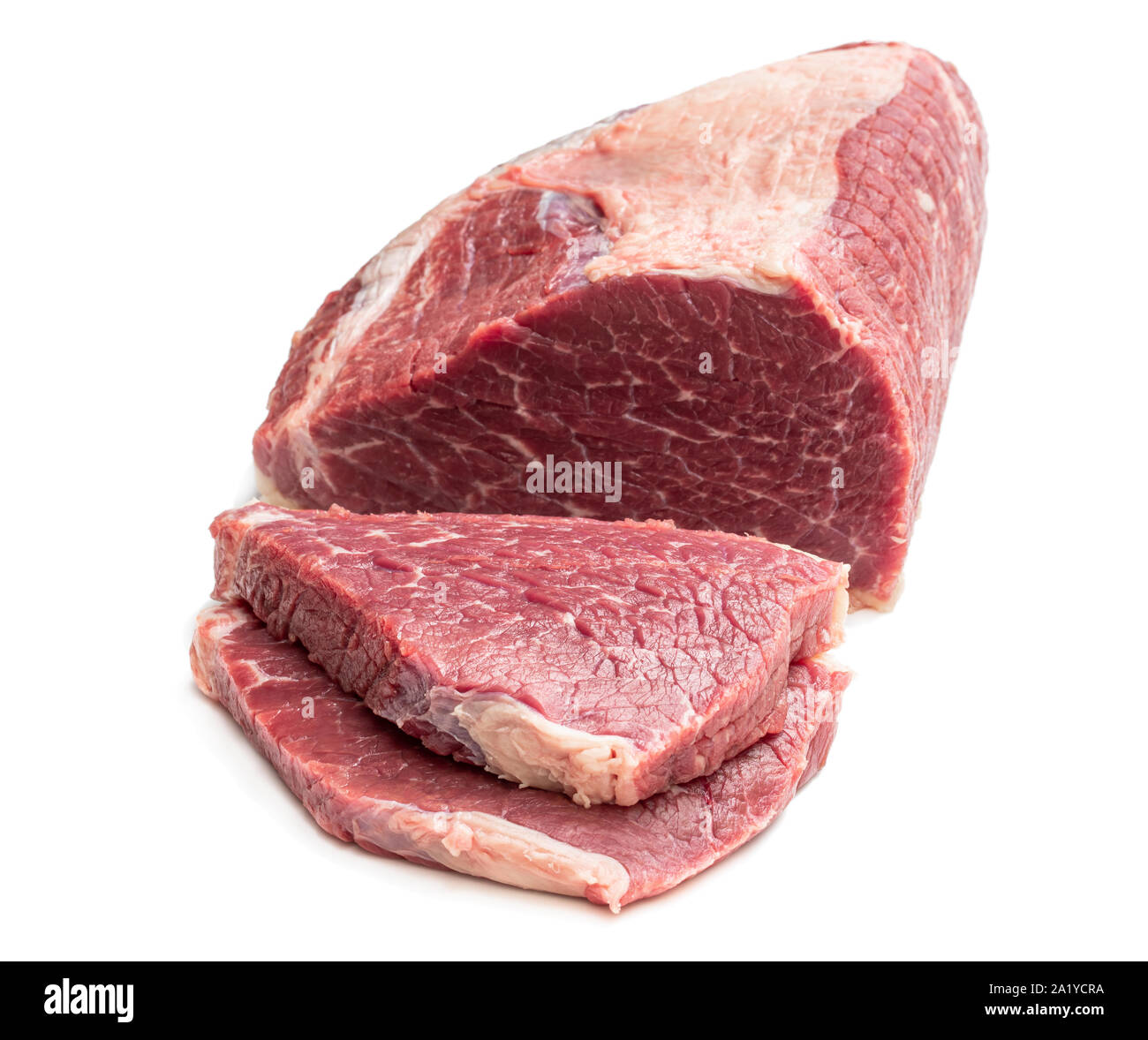 Fresh raw meat beef slice isolated on white background Stock Photo - Alamy