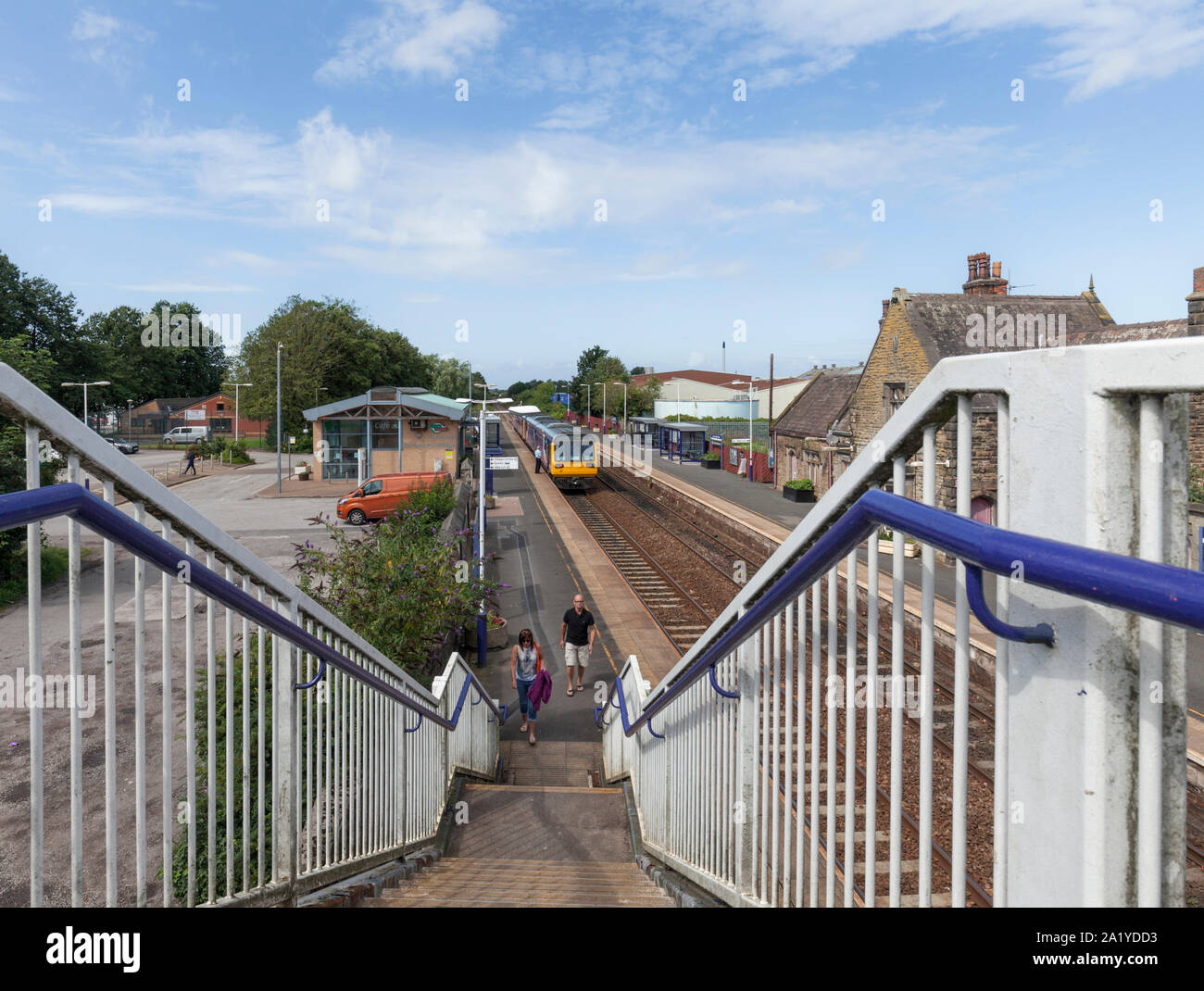 2 Arriva Northern rail class 142 pacer trains at Burscough Bridge ...