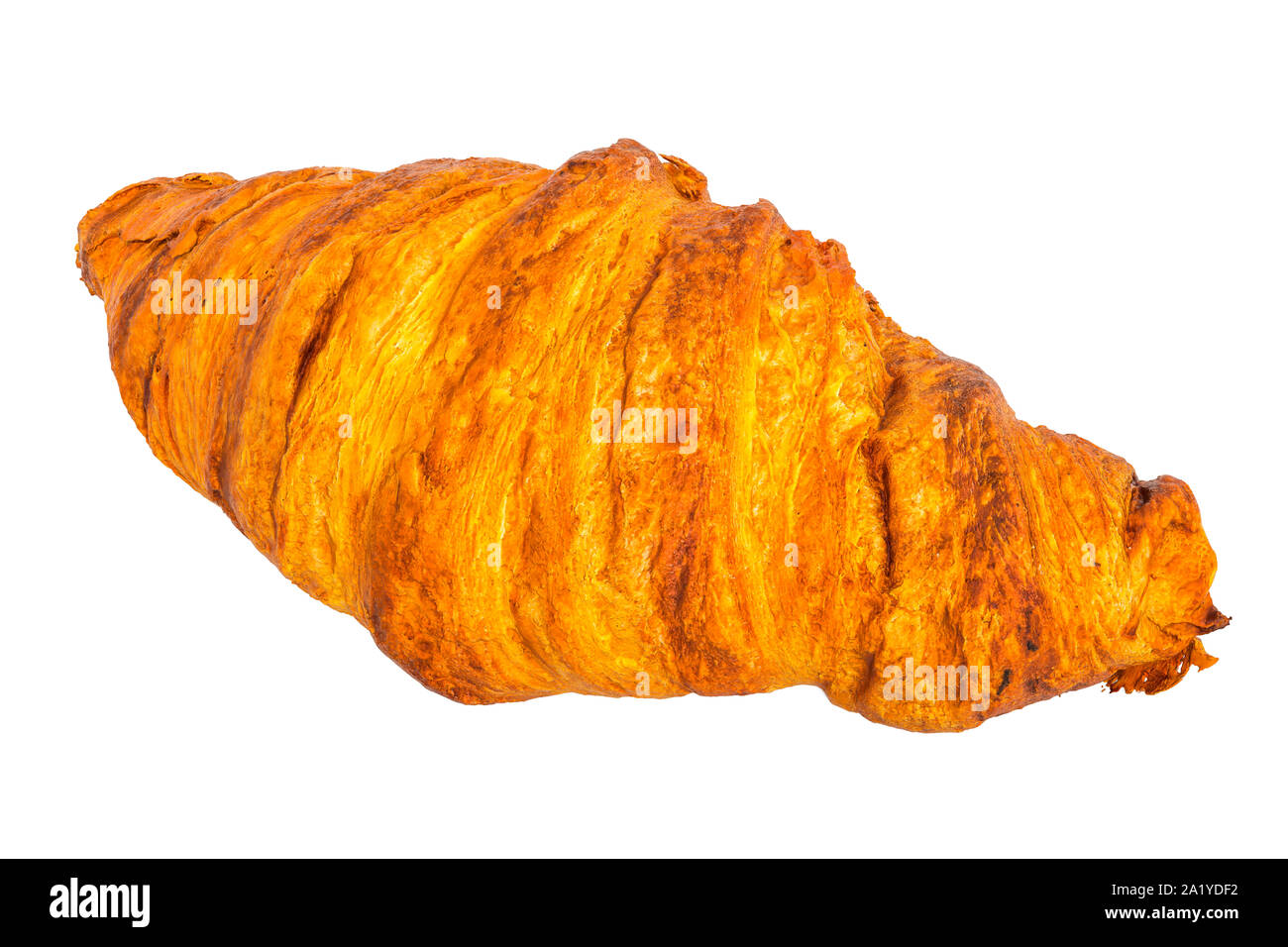 Croissant close-up 3d rendering with realistic texture isolated on ...