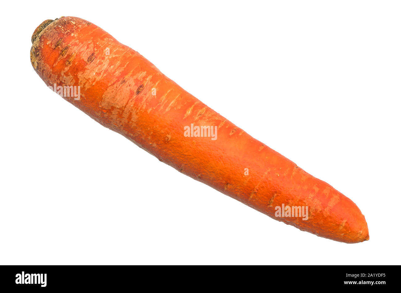 Carrot close-up 3d rendering with realistic texture isolated on white ...