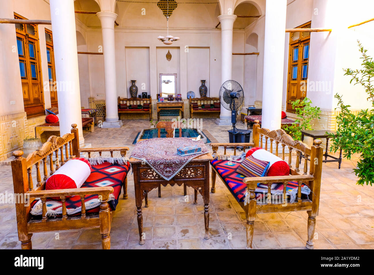 Courtyard in an hotel Stock Photo - Alamy