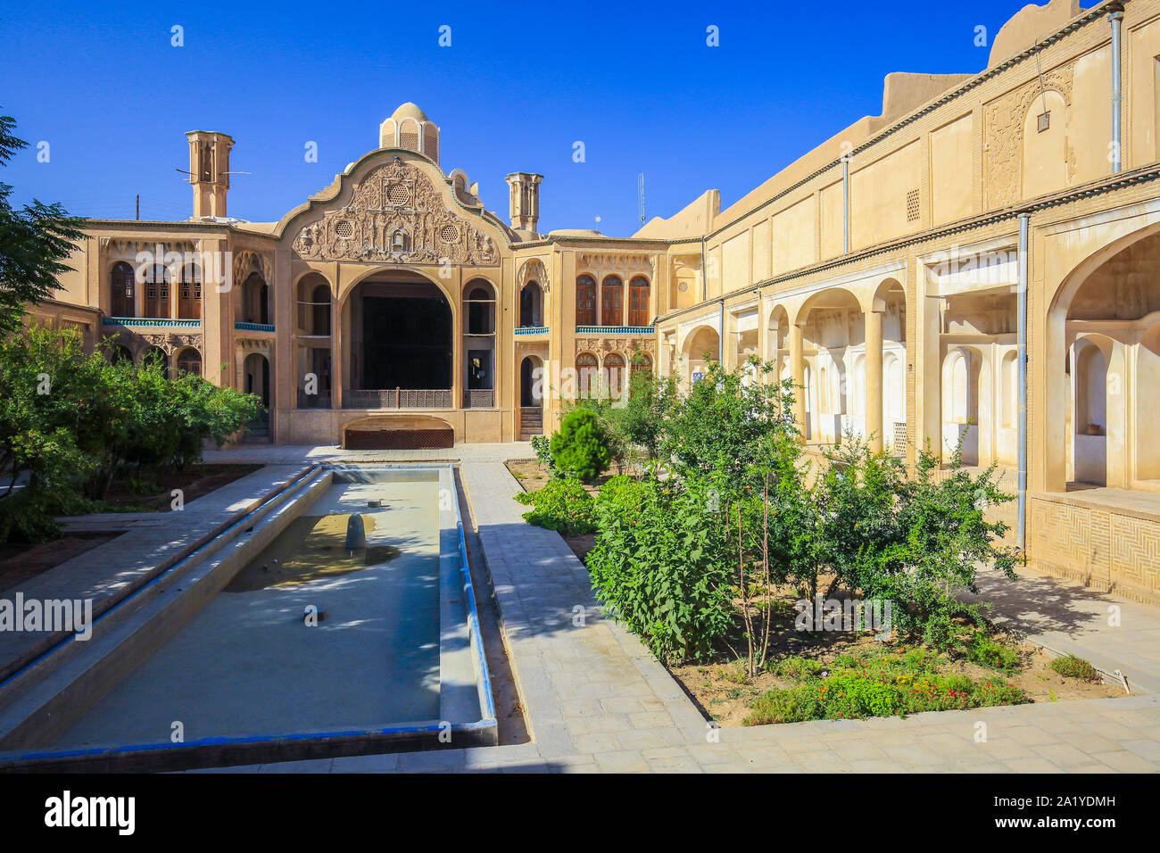 Courtyard. Boroujerdi Historical House (Khan-e Boroujerdi). Kashan ...