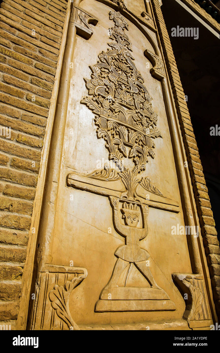 Decoration detail. Boroujerdi Historical House (Khan-e Boroujerdi Stock ...