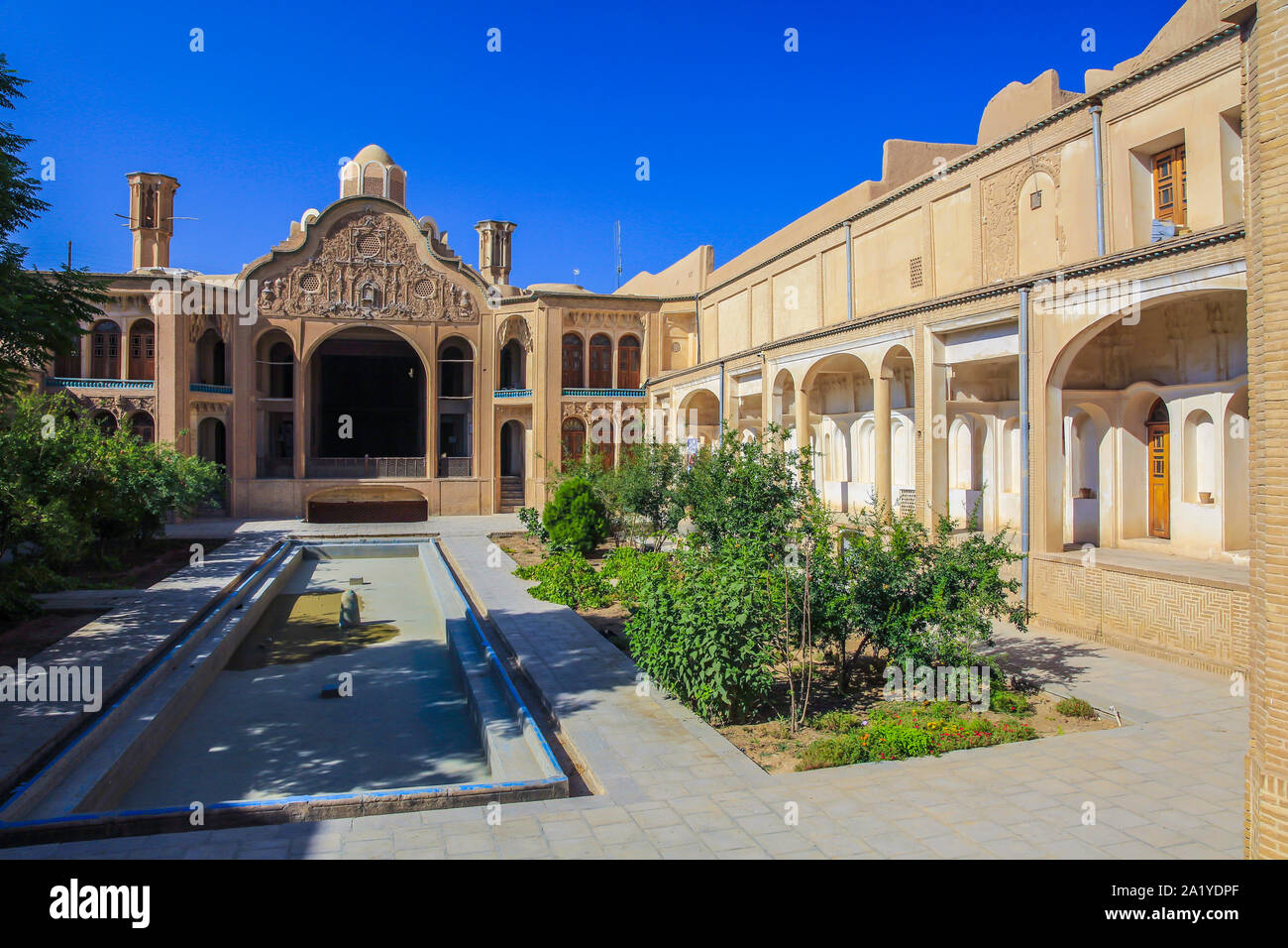 Courtyard. Boroujerdi Historical House (Khan-e Boroujerdi). Kashan ...