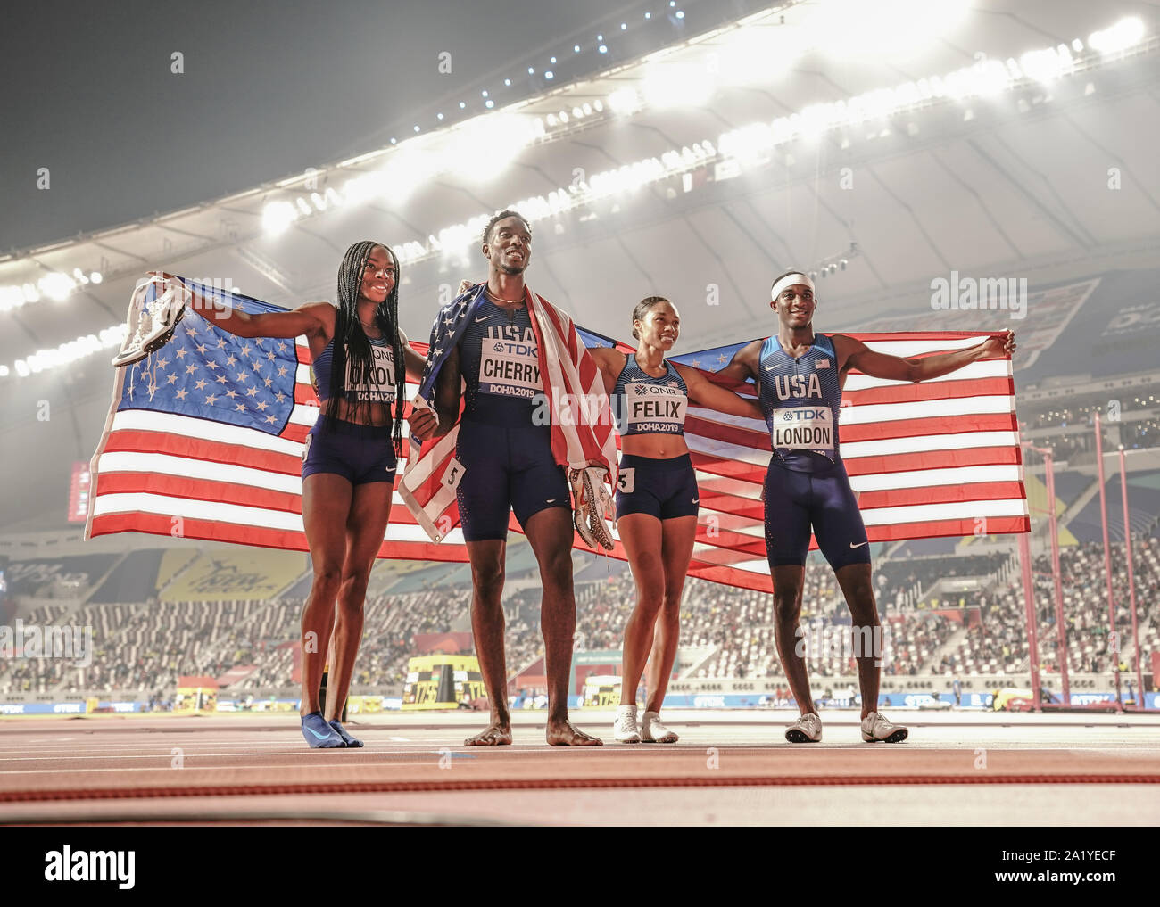 Allyson felix doha hi-res stock photography and images - Alamy