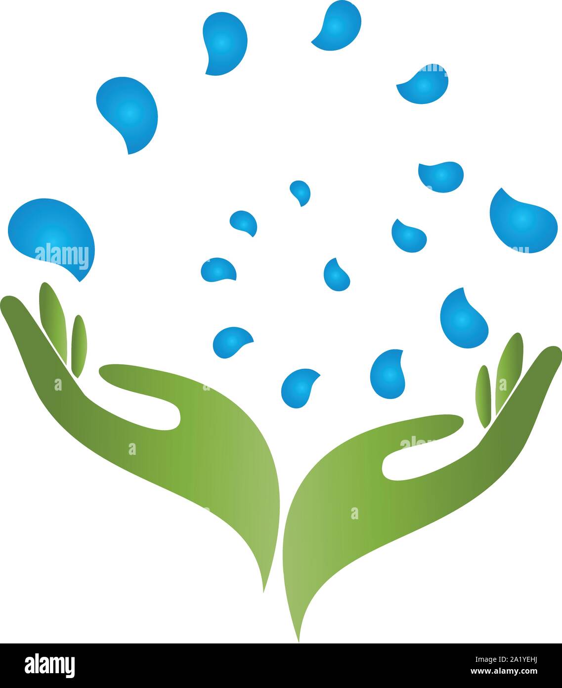 Two hands, water, waves, drops, logo Stock Vector Image & Art - Alamy