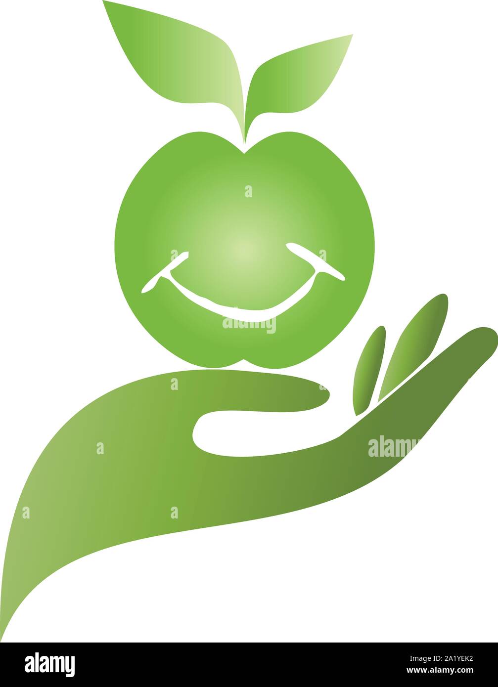 Apple with smile, apple, hand, smile, logo Stock Vector Image & Art - Alamy