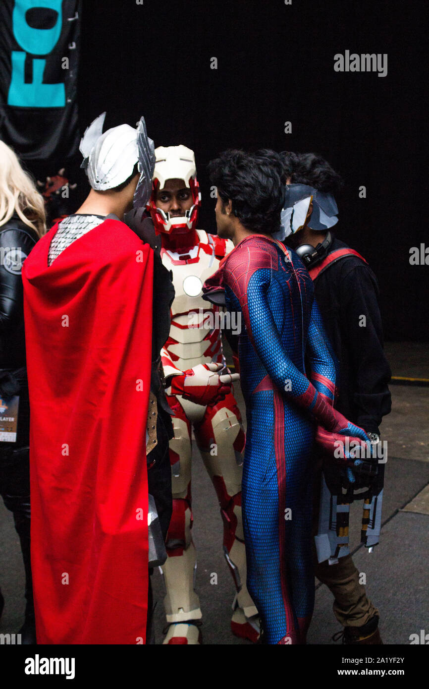 Group of people dressed as fun characters hi-res stock photography and ...