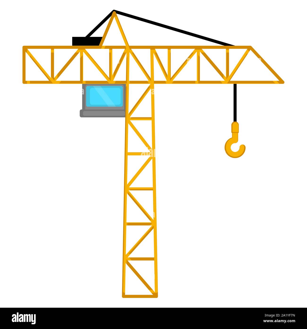 Isolated crane image on a white background - Vector Stock Vector Image ...