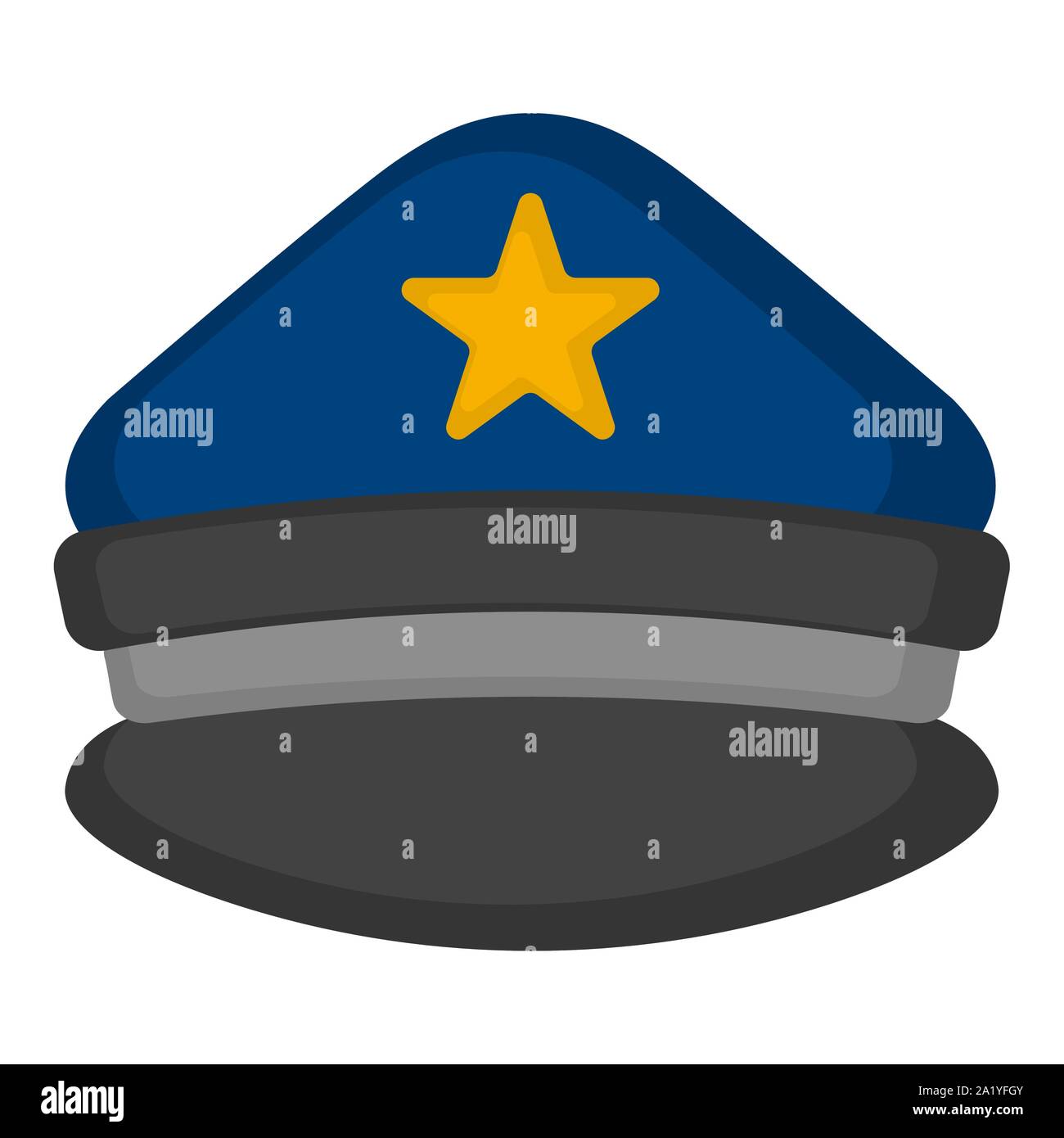 Isolated police cap on a white background - VEctor Stock Vector Image ...