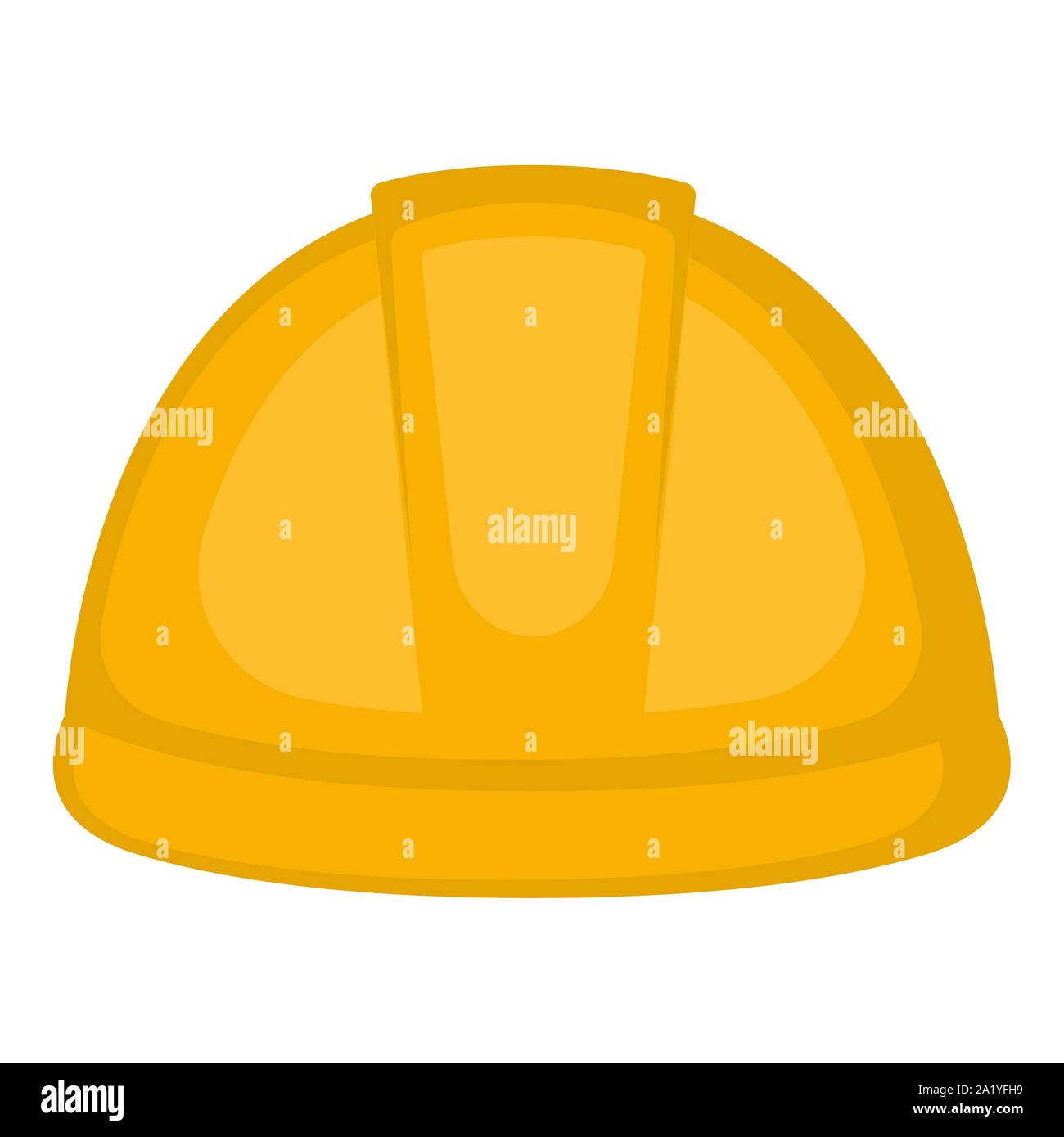 Isolated yellow construction helmet on a white background - Vector ...