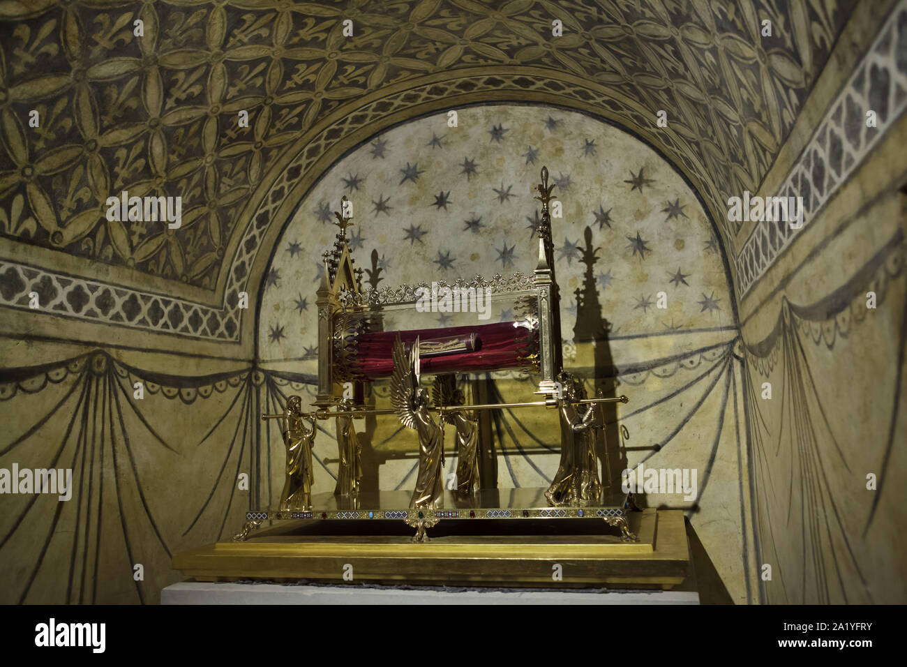 Relics of Saint Mary Magdalene on display in the underground crypt of ...