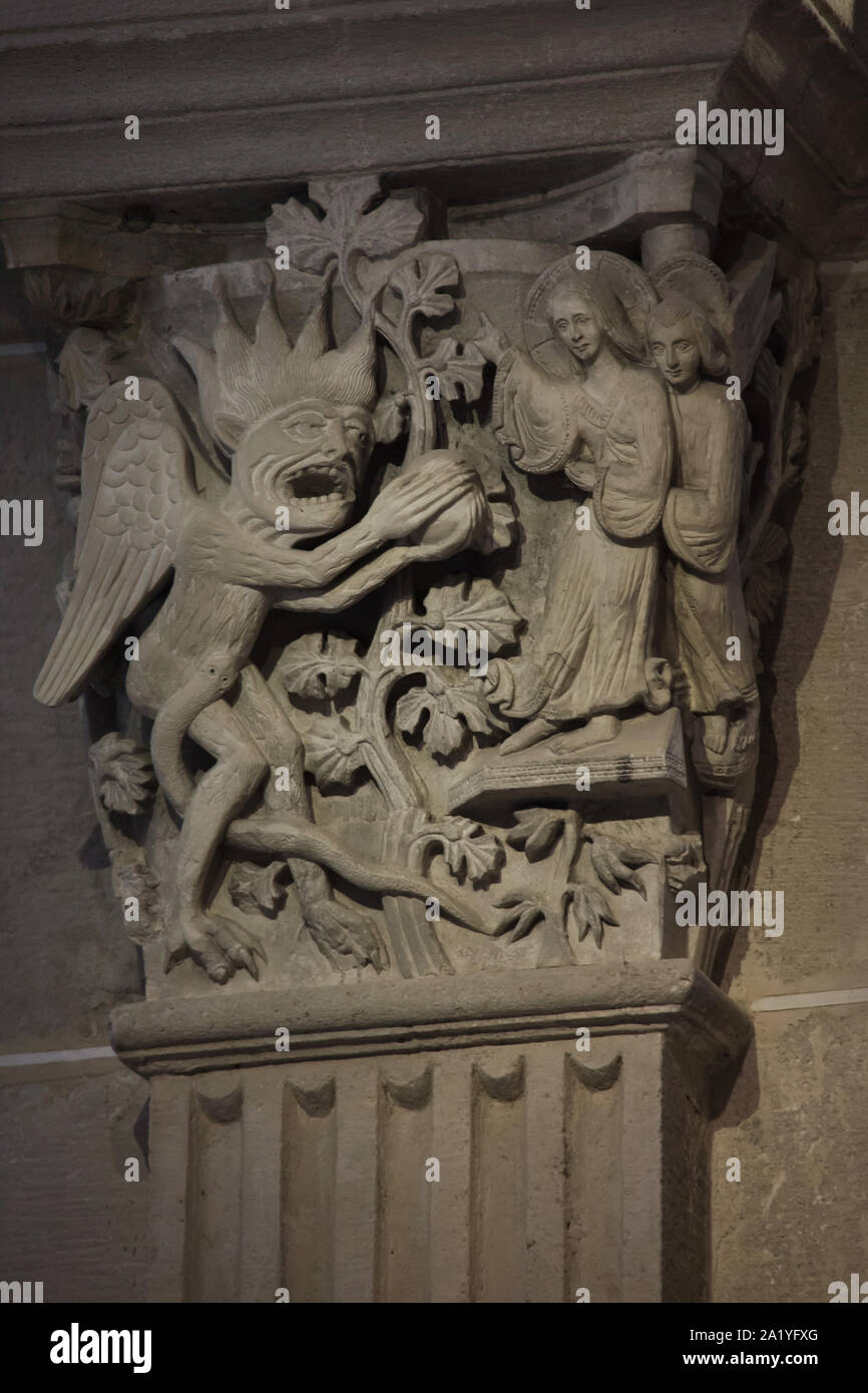Autun cathedral carving hi-res stock photography and images - Alamy